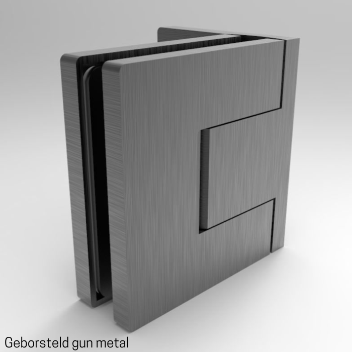 Douchedeurscharnier Gun Metal | Glasopmaat.be