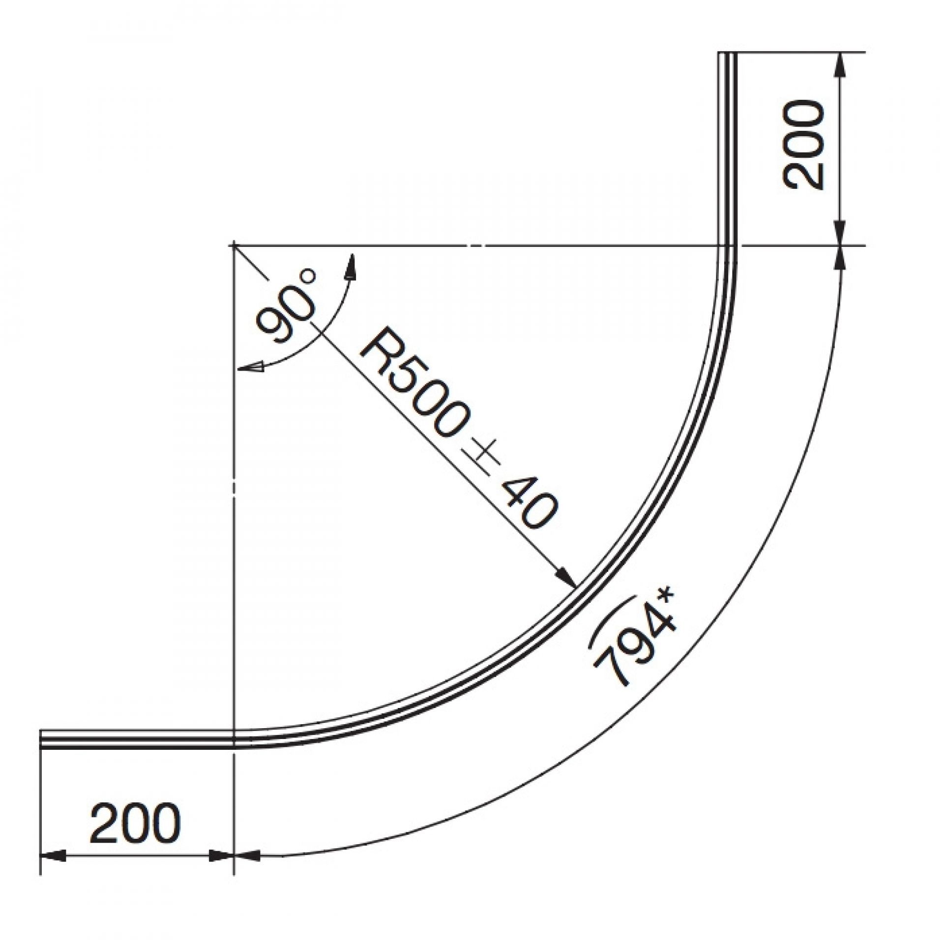 Kwartronde douchestrip met lekdorpel en bol | Glasopmaat.be