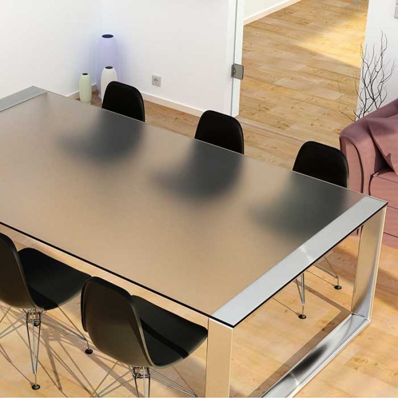 Glazen tafelbladen op maat van mat glas | Glasopmaat.be