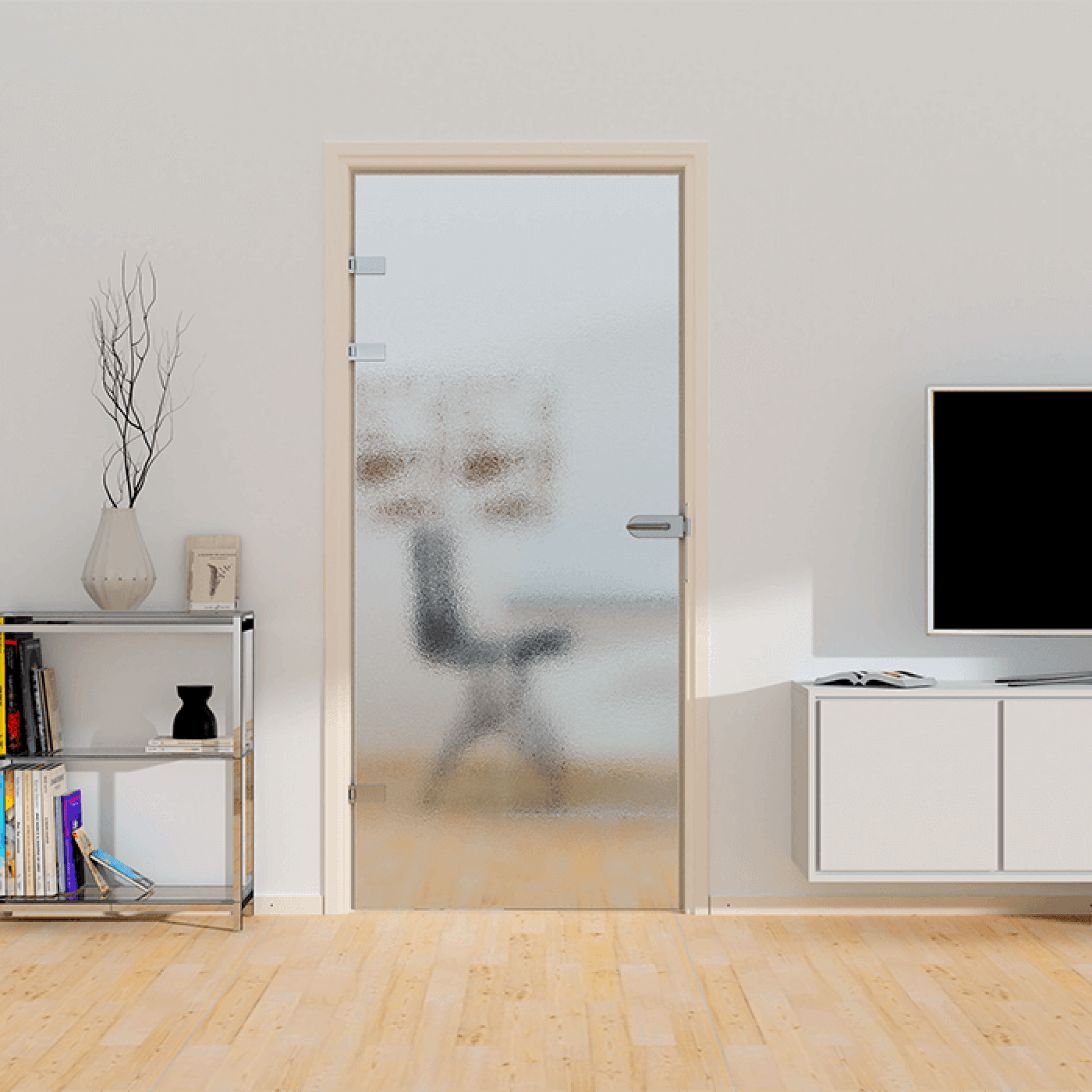 Glazen binnendeur XL van crepi glas bestellen | Glasopmaat.be